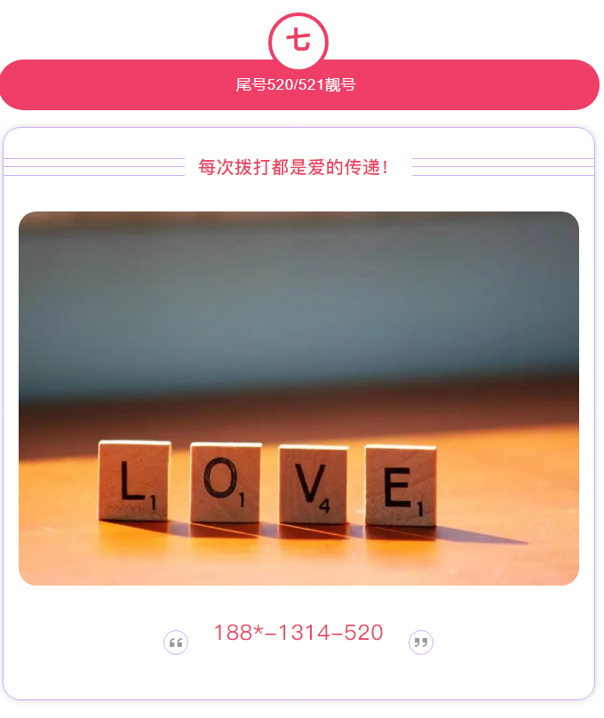 520/521/1314表白号码有哪些？爱情数字密码大全来了，号码之家